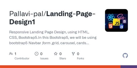 github pallavi pal landing page design1 responsive landing page