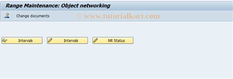IN SAP Tcode Object Link Number Ranges