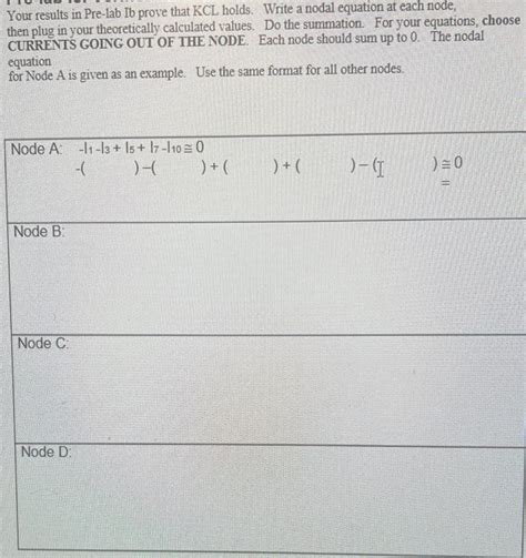 solved pre lab dc nodal analysis to be completed before