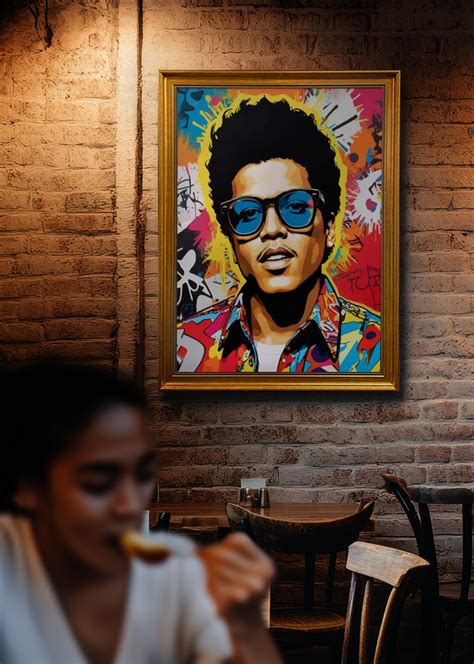 Bruno Mars Pop Art Posters And Prints By Merceid Khan Printler
