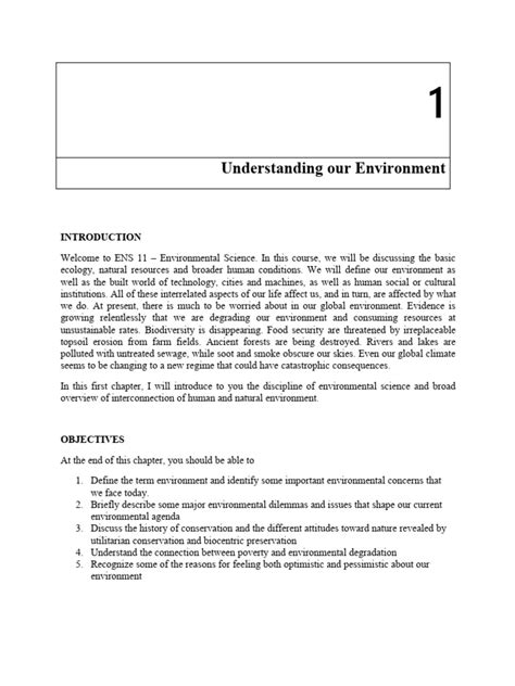 chapter 1 understanding environmental science pdf environmentalism
