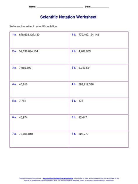 place value scientific notation worksheet pdf mathematics notation
