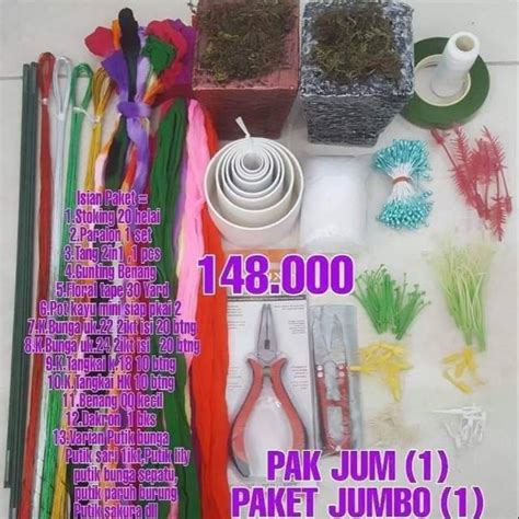 Jual Paket Belajar Kreasi Bunga Stocking Indonesiashopee Indonesia