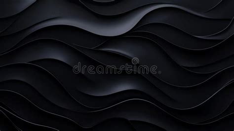 Abstract Black Wavy Background With Seamless Texture Creating A Modern And Elegant Pattern For