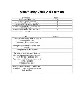 Community Skills Assessment By Vincent Spevack Tpt