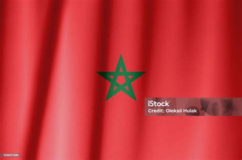 모로코의 국기 레드는 이슬람 예언자 무하마드에서 왕실 알라우이트 가족의 하강을 선포 모로코에서 큰 역사적 의미를 가지고있다 관광에 대한 스톡 사진 및 기타 이미지 Istock