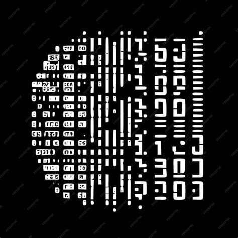 Premium Vector | Binary code minimalist and flat logo vector illustration