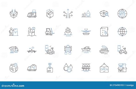 Immediate Transit Line Icons Collection Expedite Swift Rapid