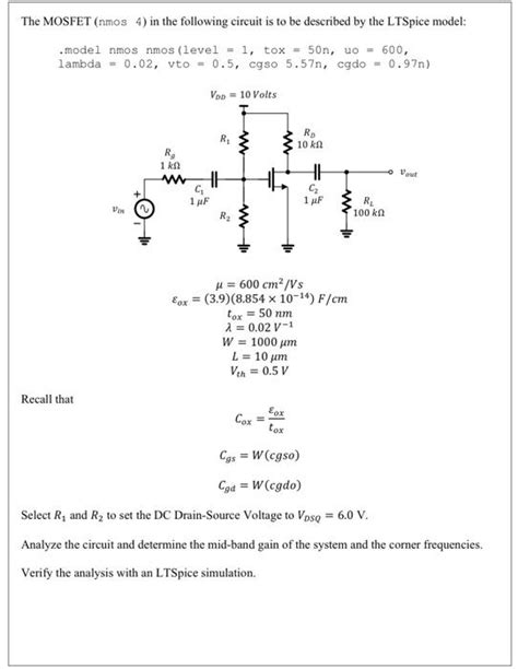 The MOSFET Nmos 4 In The Following Circuit Is To Chegg Com