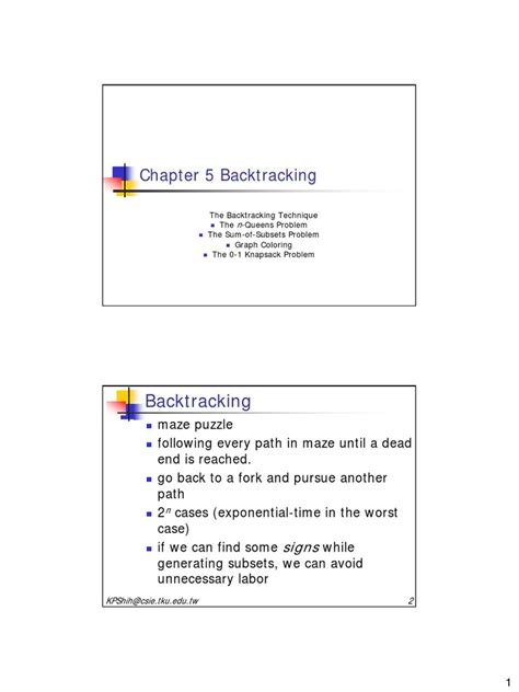 Chapter 5 Backtracking Techniques Pdf Vertex Graph Theory
