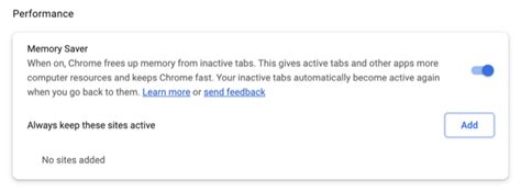 chrome memory saver mode how to use it