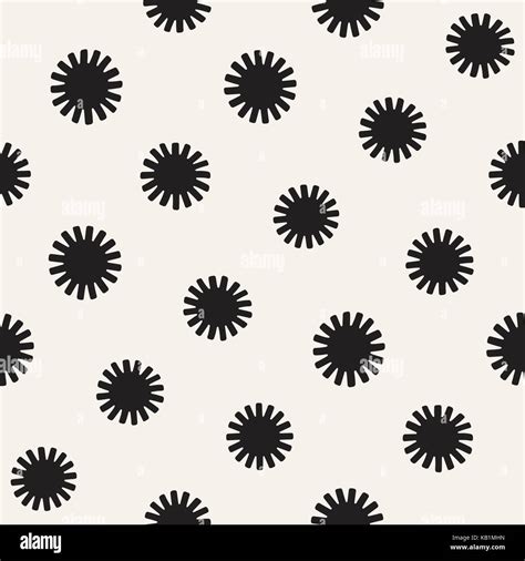 Vector Seamless Sunburst Shapes Freehand Pattern Abstract Background