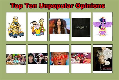 Top 10 Unpopular Opinions Meme By Shark Demon By Shark Demon On Deviantart