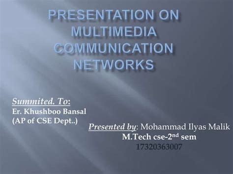 Distributed Multimedia Systems Dmms Ppt