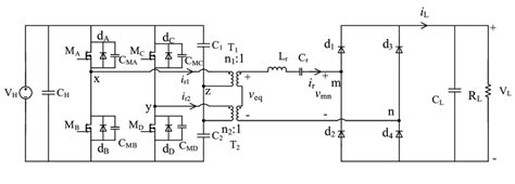 The Topology Of The Dual Transformer Dc Dc Resonant Converter Download Scientific Diagram