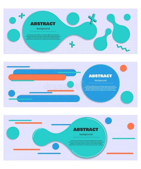 Abstract Colorful Header Set Collection Vector Design Stock Illustration Illustration Of