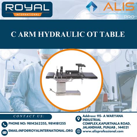 C Arm Hydraulic Ot Table At Best Price In Jalandhar Royal International