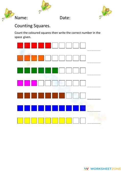 Counting Squares Worksheet