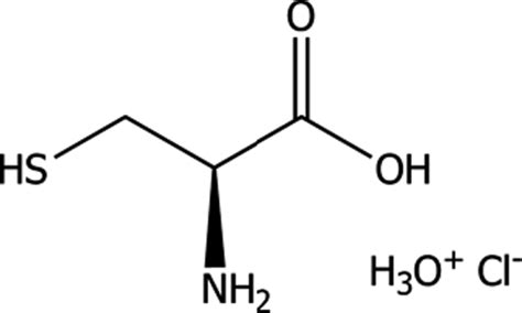 Molecular Structure Of L‐cysteine Hydrochloride Monohydrate Download