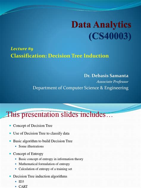 09 Decision Tree Induction Download Free Pdf Logarithm Applied