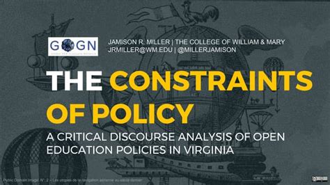 the constraints of policy a critical discourse analysis of open