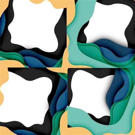 Premium Vector Abstract Cut Out Abstract Waves For Web Design Color Geometric Pattern Vector