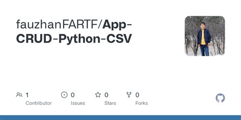 GitHub FauzhanFARTF App CRUD Python CSV