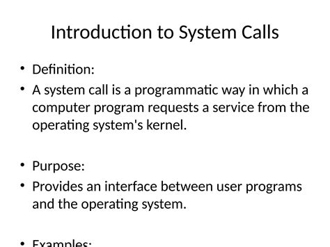 system calls and apis presentation pptx free download