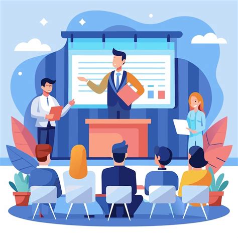 Experts Engage In Lively Discussion At Conference Room Panel Premium