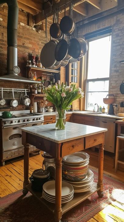 Free Rustic Kitchen Interior Image Kitchen Rustic Interior