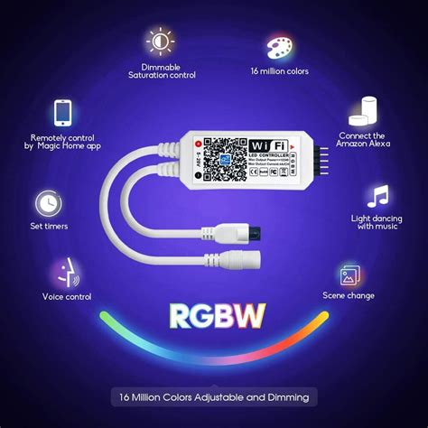 Led Rgbw Wifi Controller With Remote Multi Zone Artofit