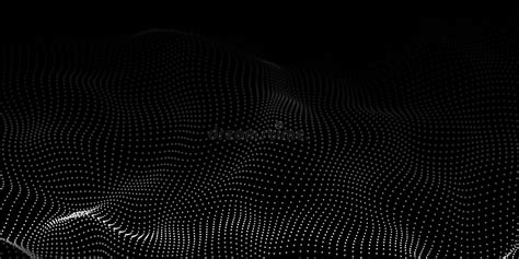 Wave Of Particles Abstract Background With A Dynamic Wave Big Data Vector Illustration Stock