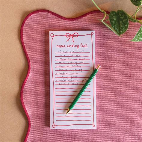 To Do List Pad Never Ending List By Good Tuesday
