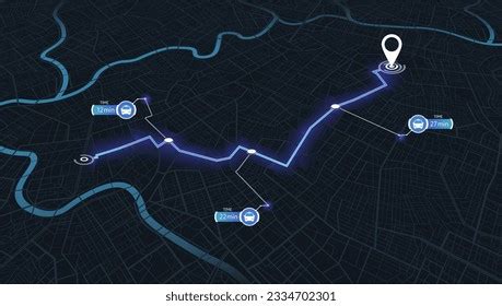 Isometric Gps Navigation City Country Map Stock Vector Royalty Free Shutterstock