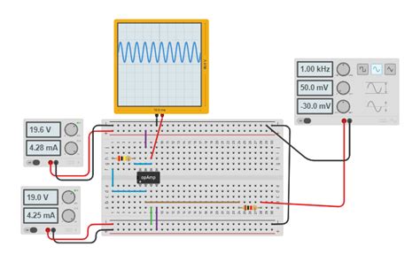 Circuit Design Inverting Amplifier Tinkercad