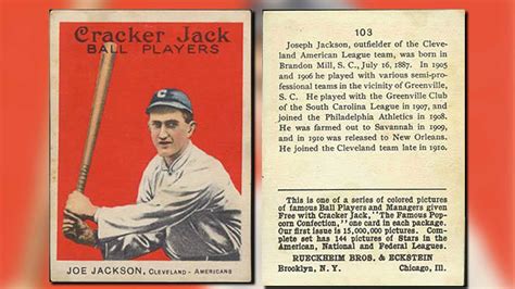 The Most Valuable Shoeless Joe Jackson Baseball Cards