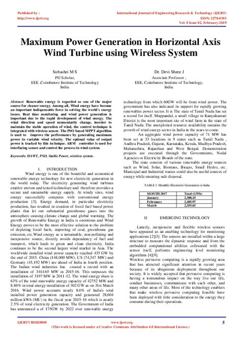 pdf ijert maximum power generation in horizontal axis wind turbine using wireless system