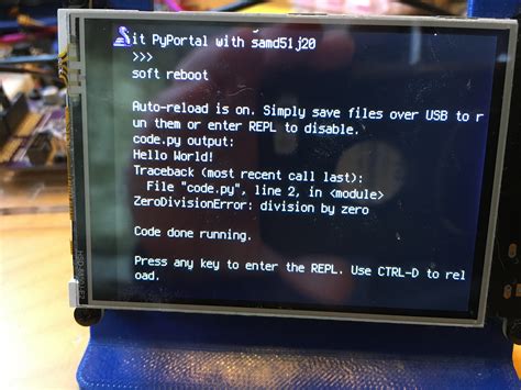 screen is cleared after code py exits · issue 6071 · adafruit