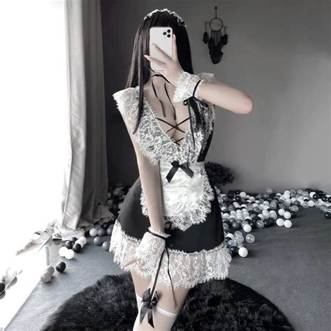 Fancy French Maid Costume Sexy Maid Costume Sex Cosplay Etsy