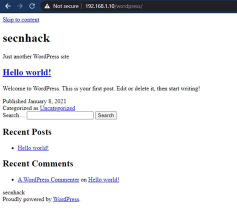Wordpress Installation In Localhost Secnhack
