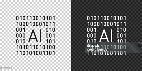 바이너리 코드를 사용한 인공 지능 Ai 빈 배경에 디자인 아이콘 0에 대한 스톡 벡터 아트 및 기타 이미지 0 1 Cpu Istock