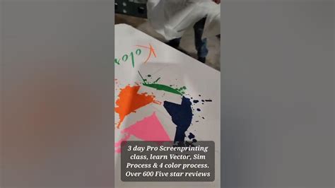 Screenprint Like A Pro Onto White Shirts Thru 230 Mesh Without A Flash During 3 Day Class Youtube