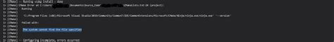 C Visual Studio CMake Error The System Cannot Find The File Specified Stack Overflow