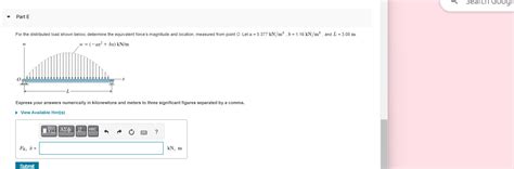 solved for the distributed load shown below determine the