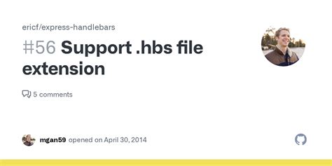 Support Hbs File Extension · Issue 56 · Ericfexpress Handlebars · Github