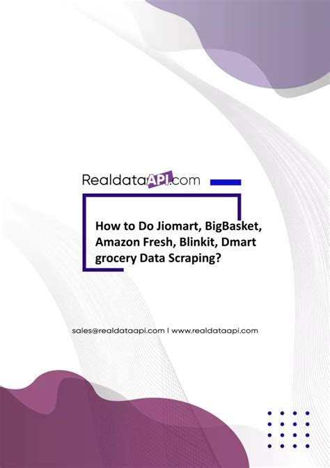 PPT - How to Do Jiomart, BigBasket, Amazon Fresh, Blinkit, Dmart grocery Data Scraping ...