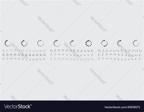 Circular Loading Buffering Icons Set Royalty Free Vector