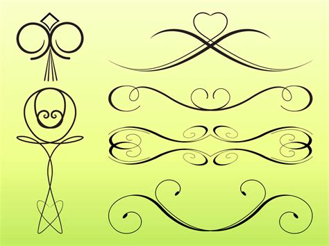 Swirling Decorative Lines Vector Art And Graphics