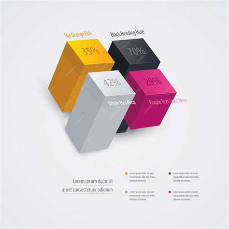 Infográfico De Caixa 3d Vetor Premium