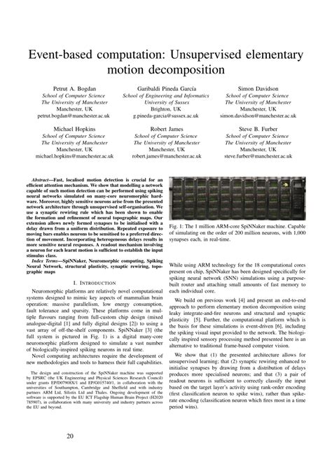 Pdf Event Based Computation Unsupervised Elementary Motion Decomposition